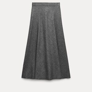 Zara | Skirts | Zara Wool Blend Cape Skirt Zw Collection | Poshmark